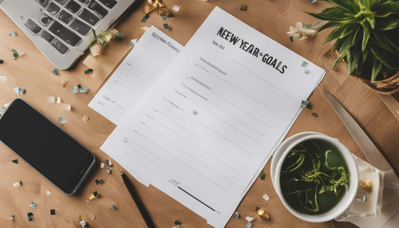 Kickstart Your Resolutions! New Year Goals Worksheet Free Printable