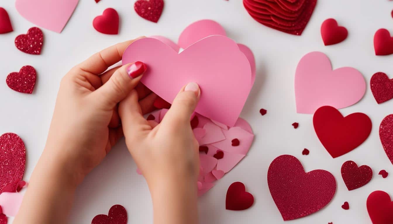 Easy Heart Filled Heart Card Valentines Day Kids Craft Guide