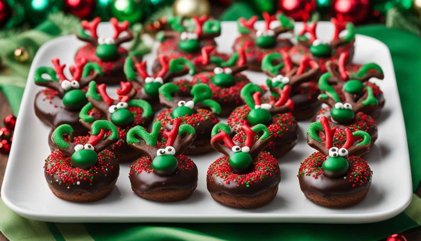 Delicious Rudolph Mini Chocolate Donuts - Fun Festive Treats!