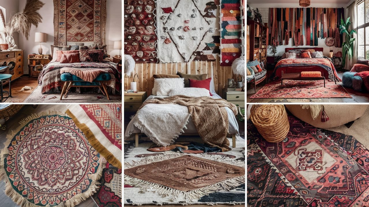 29 Boho Bedroom Cozy Rug Ideas - Courtneys World