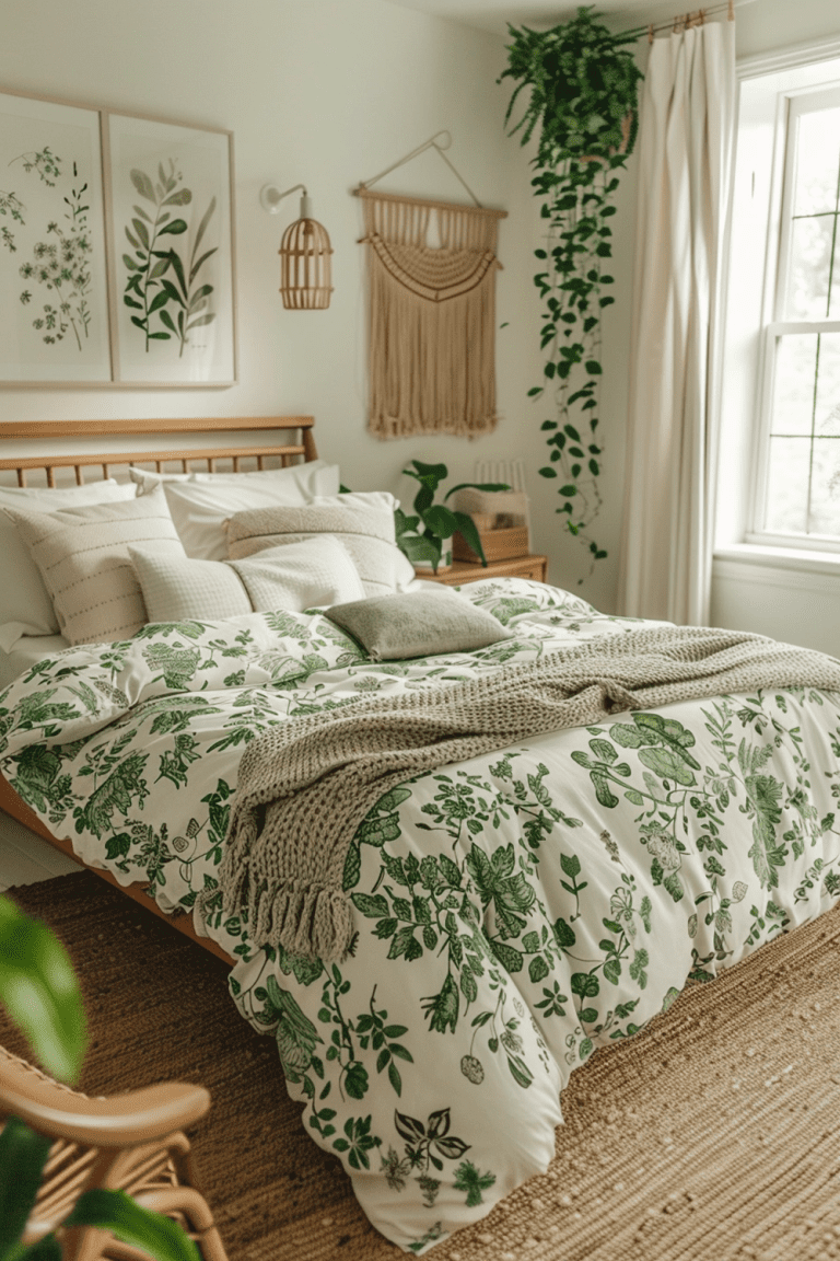 29 Green Boho Bedroom Ideas - Courtneys World