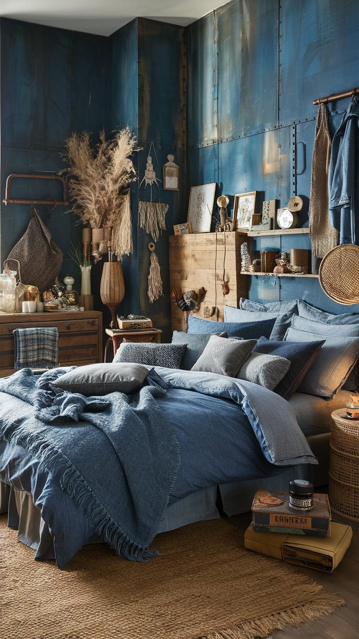 29 Blue Boho Bedroom Ideas - Courtneys World
