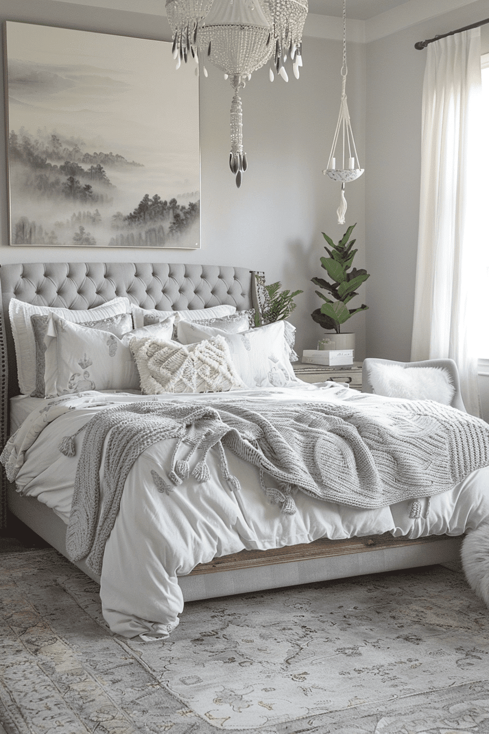 29 Grey Boho Bedroom Ideas - Courtneys World