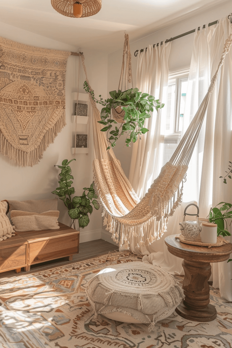 29 Boho Bedroom Hammocks You Must See - Courtneys World