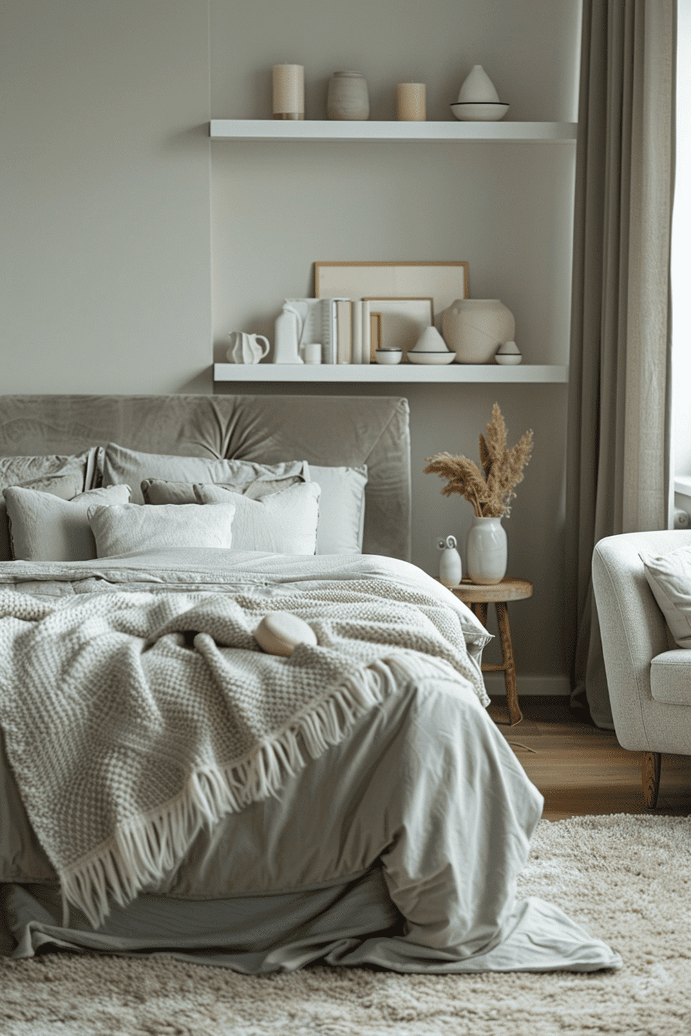 29 Grey Boho Bedroom Ideas - Courtneys World