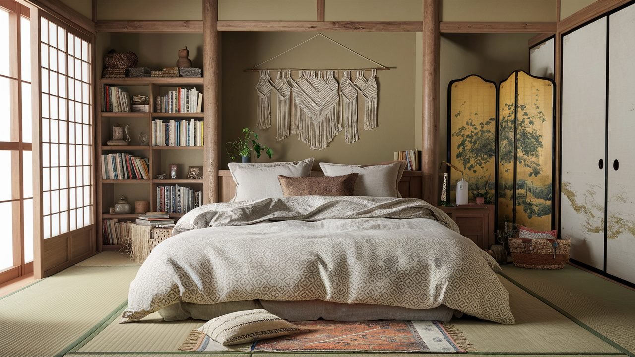 29 Japanese Boho Bedroom Ideas - Courtneys World