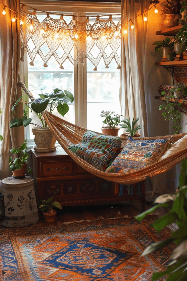 29 Boho Bedroom Hammocks You Must See - Courtneys World