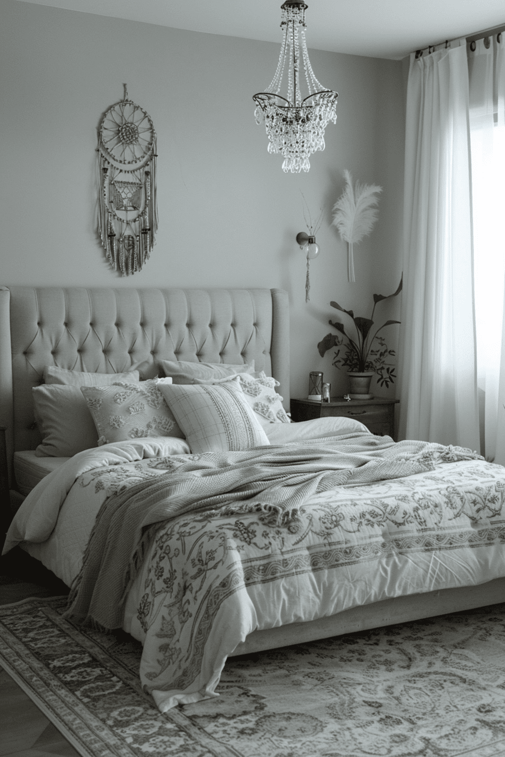 29 Grey Boho Bedroom Ideas - Courtneys World