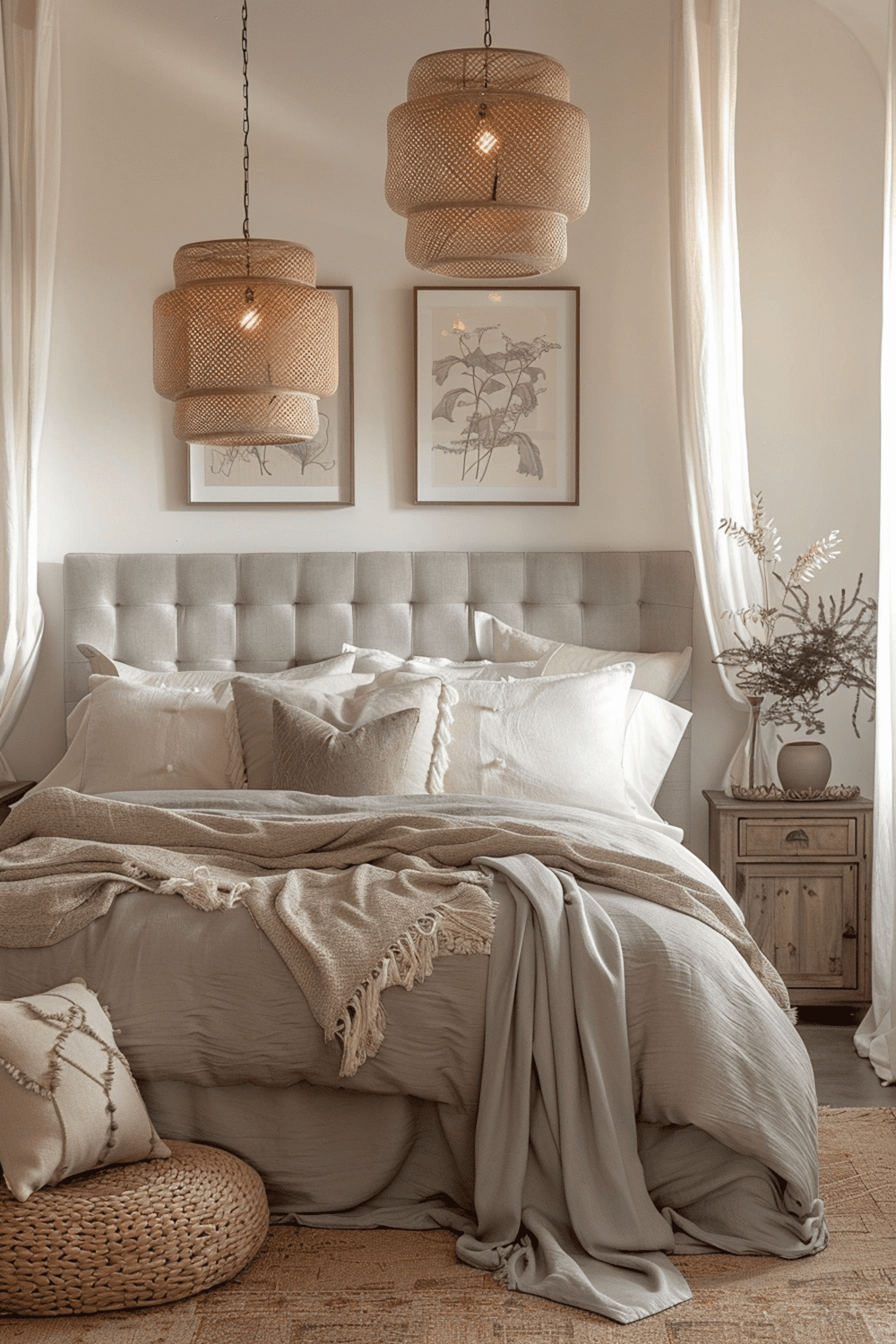 29 Grey Boho Bedroom Ideas - Courtneys World