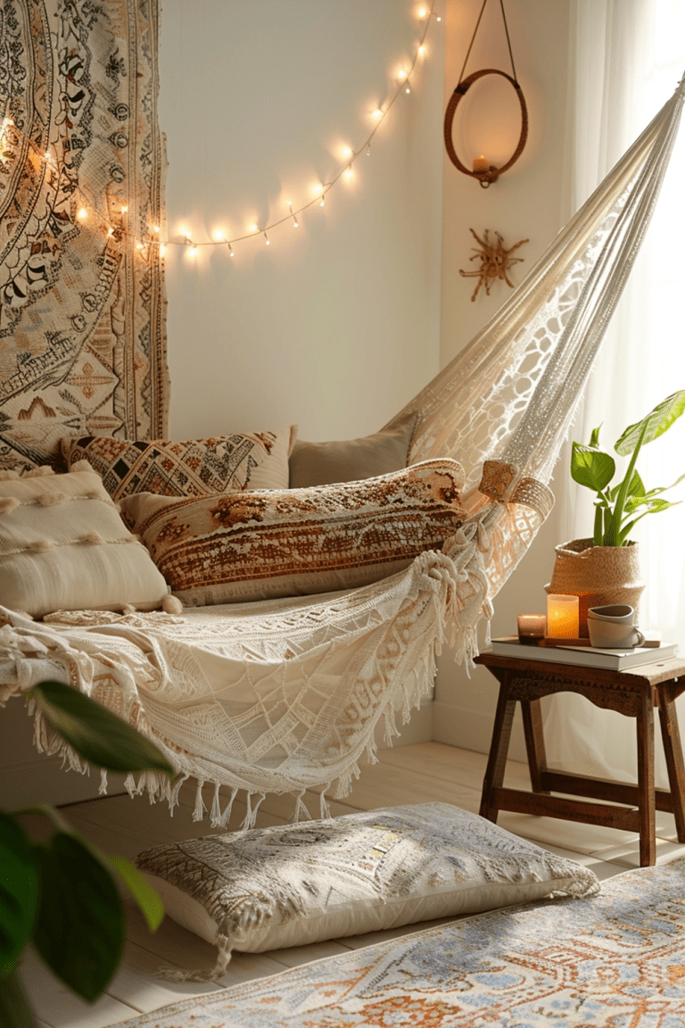 29 Boho Bedroom Hammocks You Must See - Courtneys World