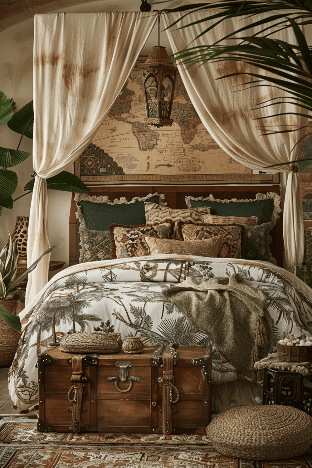 29 Jungle Themed Boho Bedroom Ideas - Courtneys World