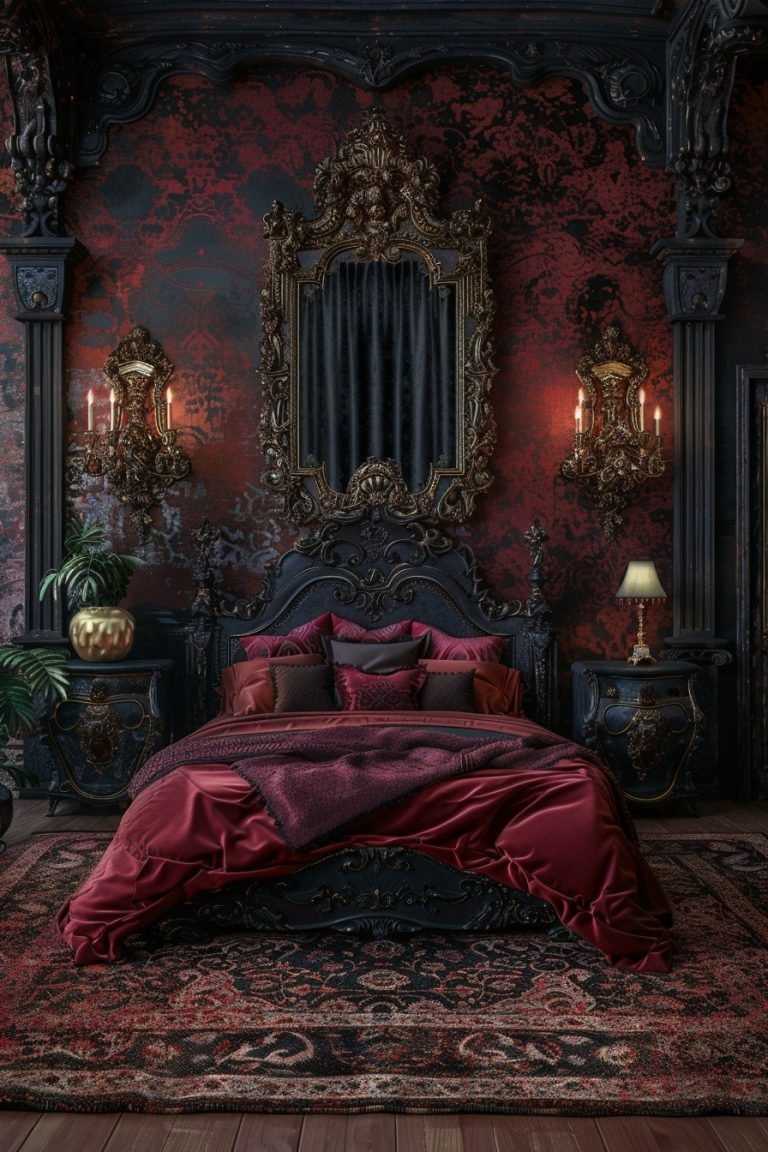 29 Goth Bedroom Ideas To Create A Mysterious And Enchanting Space ...