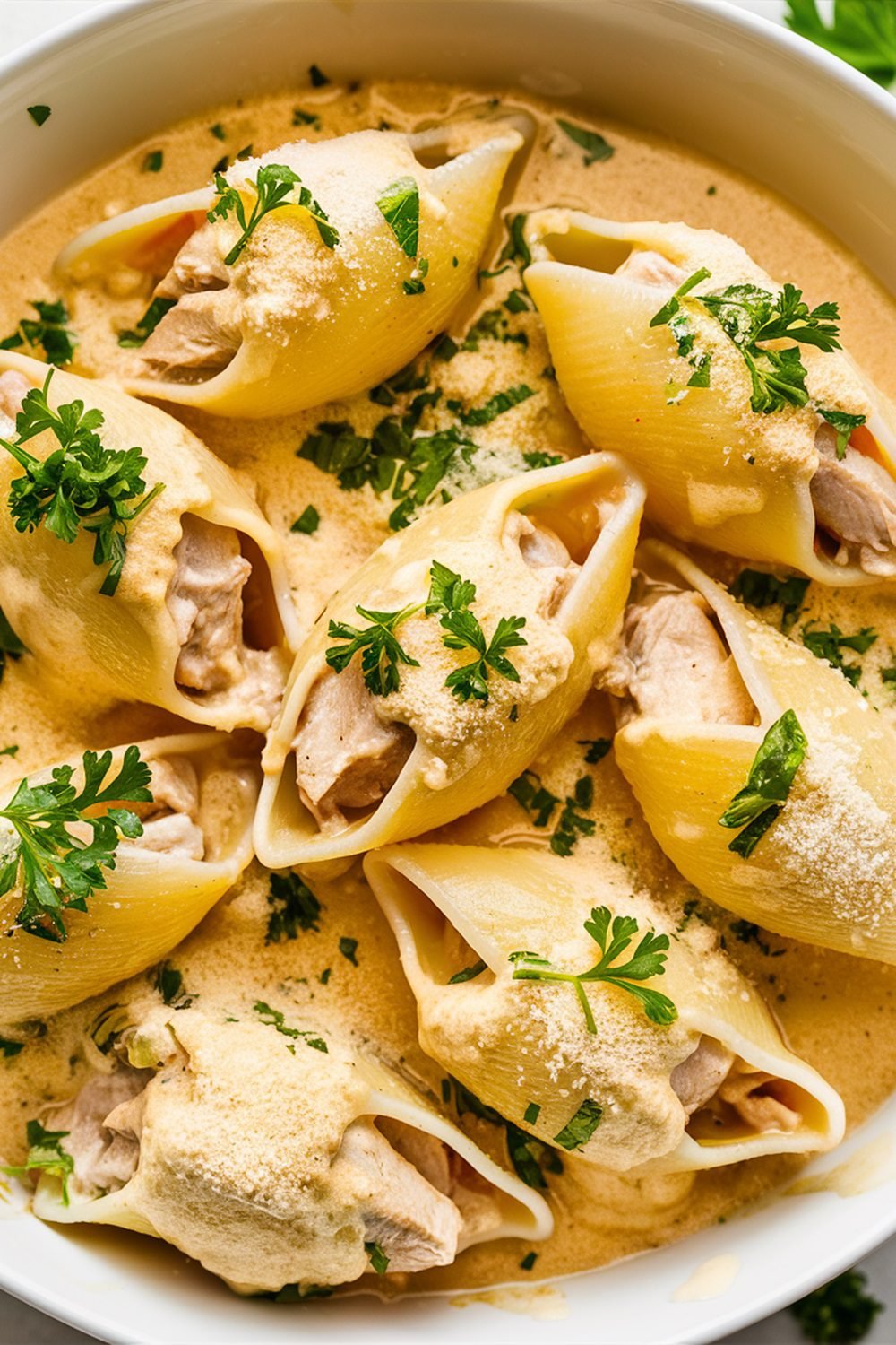 Creamy Chicken Alfredo Shells Recipe | Quick & Easy
