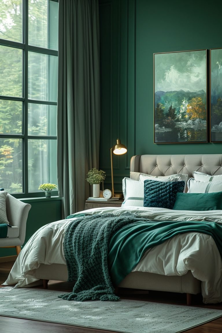 29 Dark Green Bedroom Ideas For A Luxurious And Calming Space ...