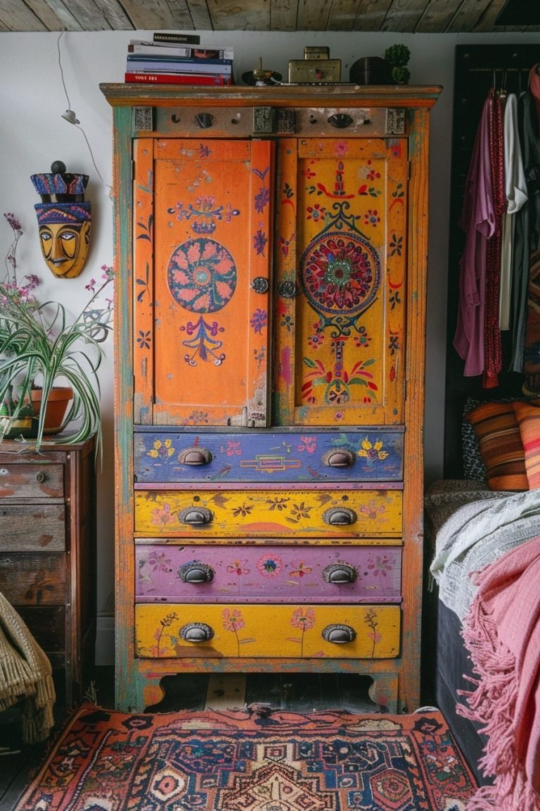 29 Boho Bedroom Storage Ideas To Maximize Space With Style - Courtneys ...