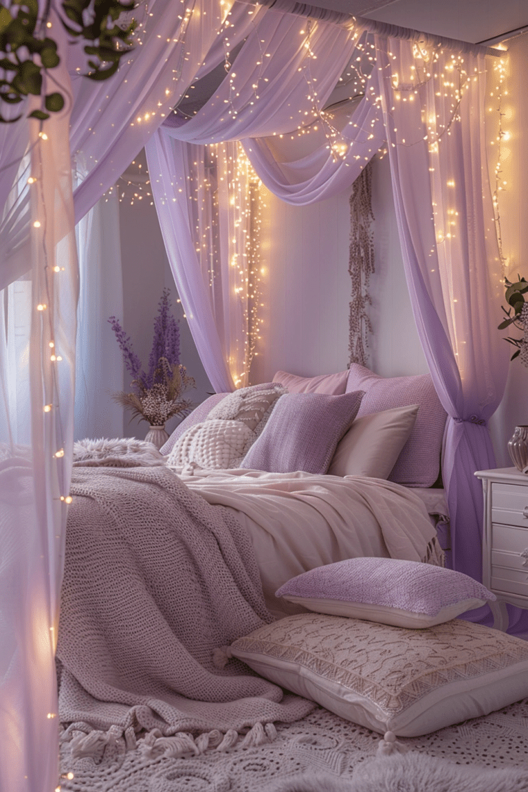 29 Lavender Boho Bedroom Ideas - Courtneys World