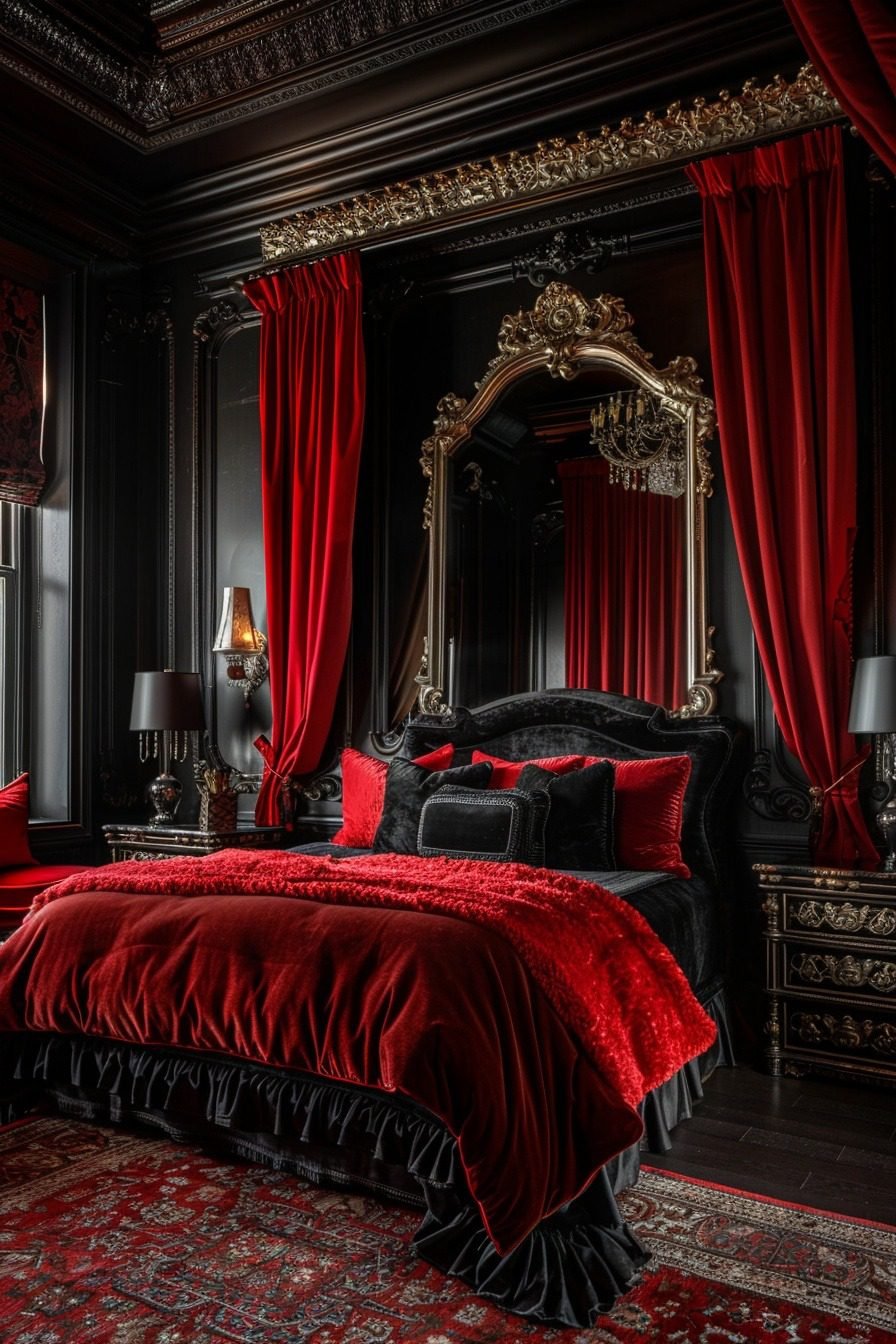 29 Goth Bedroom Ideas To Create A Mysterious And Enchanting Space ...