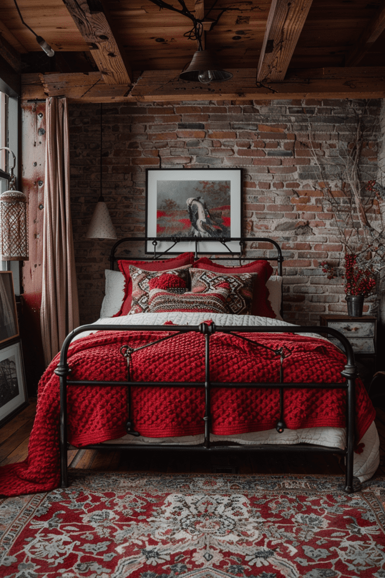 29 Red Boho Bedroom Ideas - Courtneys World