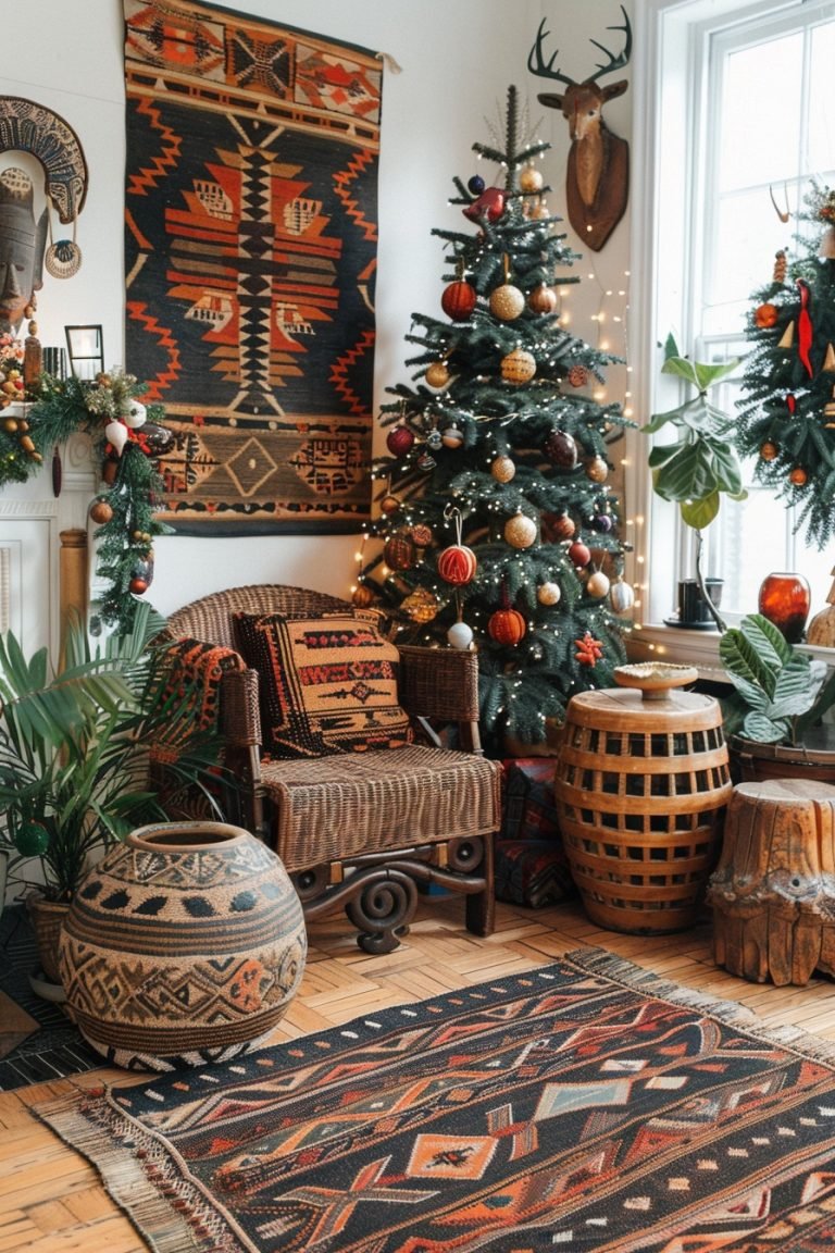 29 Enchanting Boho Christmas Decor Ideas For A Festive Holiday ...
