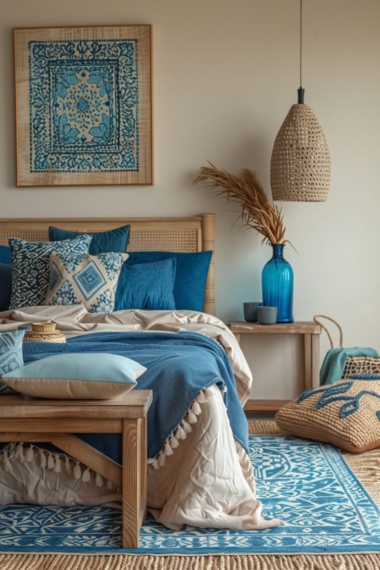 29 Bright Blue Boho Bedroom Ideas For A Vibrant And Relaxing Retreat ...