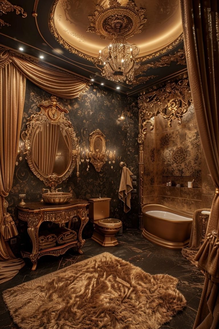 29 Luxurious Gold Bathroom Decor Ideas For A Glamorous Touch - Courtneys World