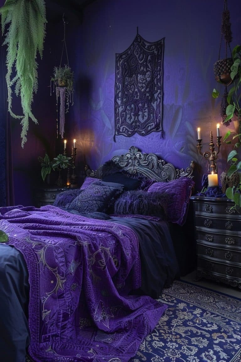 29 Goth Boho Bedrooms: Dark And Dreamy Design Inspirations - Courtneys ...