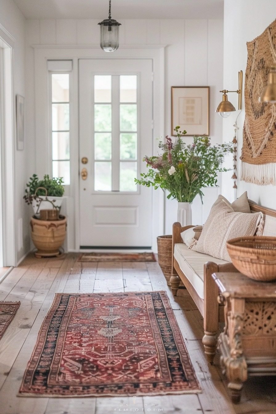 29 Boho Entryway Ideas To Make Your Home Uniquely Welcoming - Courtneys ...