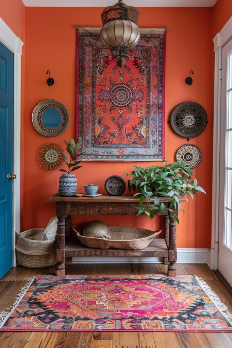 29 Boho Entryway Ideas To Make Your Home Uniquely Welcoming - Courtneys ...