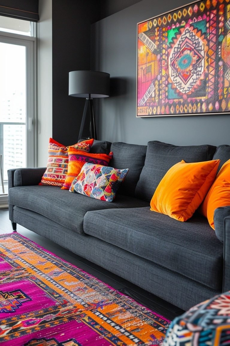 29 Dark Grey Couch Living Room Ideas For Sophisticated Style ...
