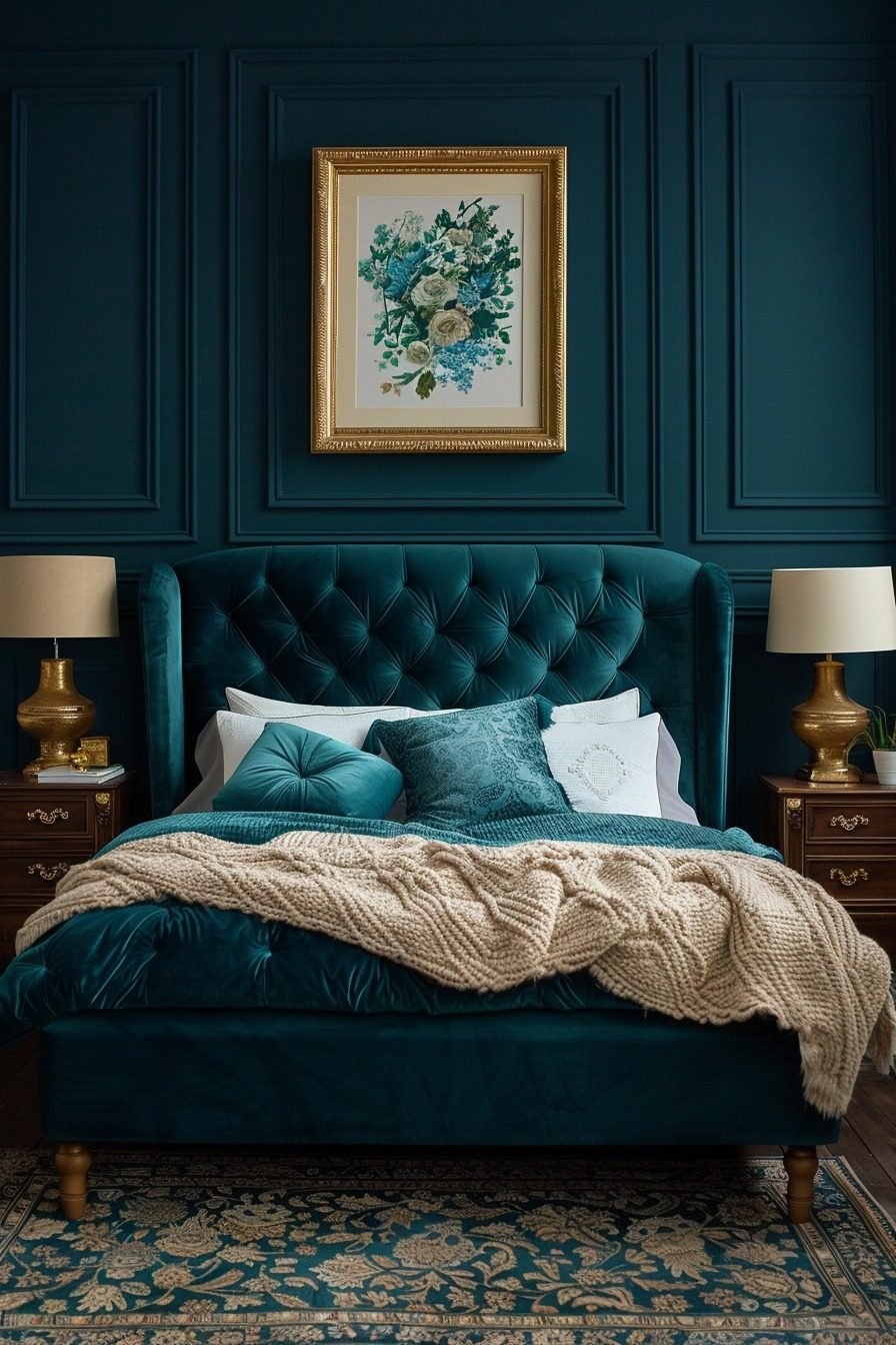 29 Dark Teal Bedroom Ideas To Create A Tranquil And Luxurious Retreat ...