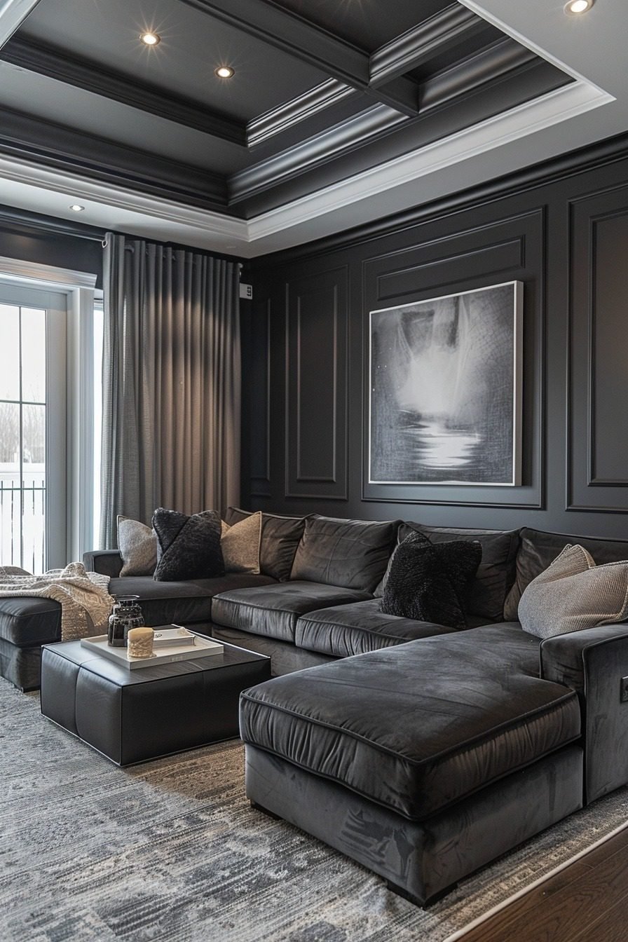 29 Dark Grey Couch Living Room Ideas For Sophisticated Style ...