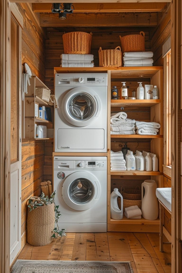 29 Stacked Laundry Room Ideas For Maximizing Your Space And Efficiency ...
