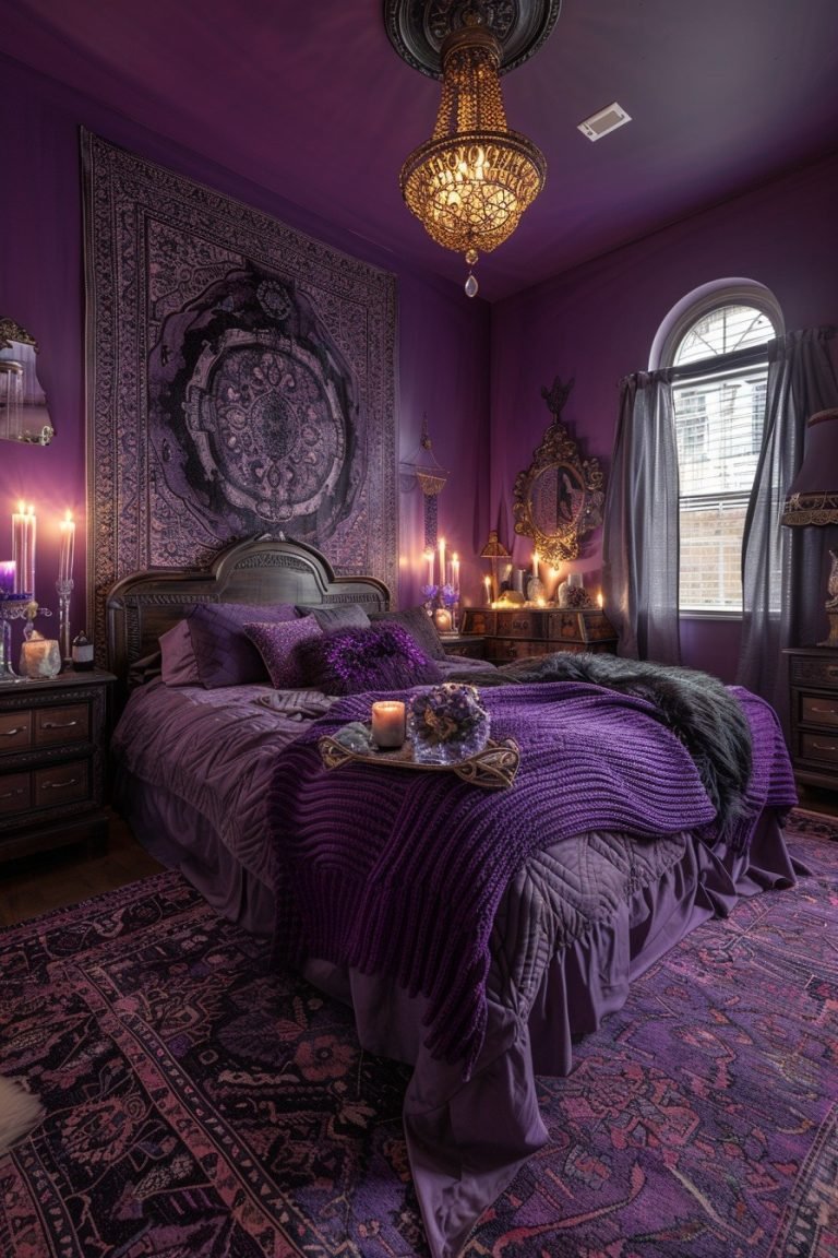 29 Purple Witchy Bedroom Ideas For A Magical Space - Courtneys World