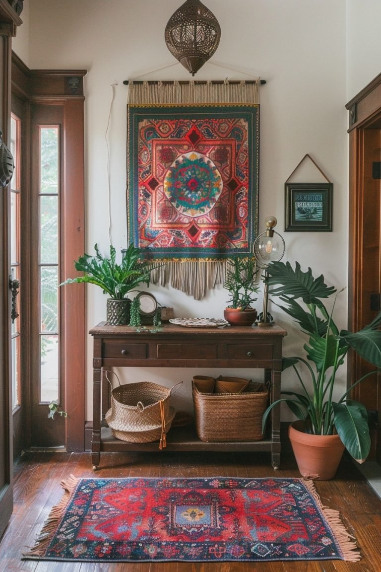 29 Boho Entryway Ideas To Make Your Home Uniquely Welcoming - Courtneys ...