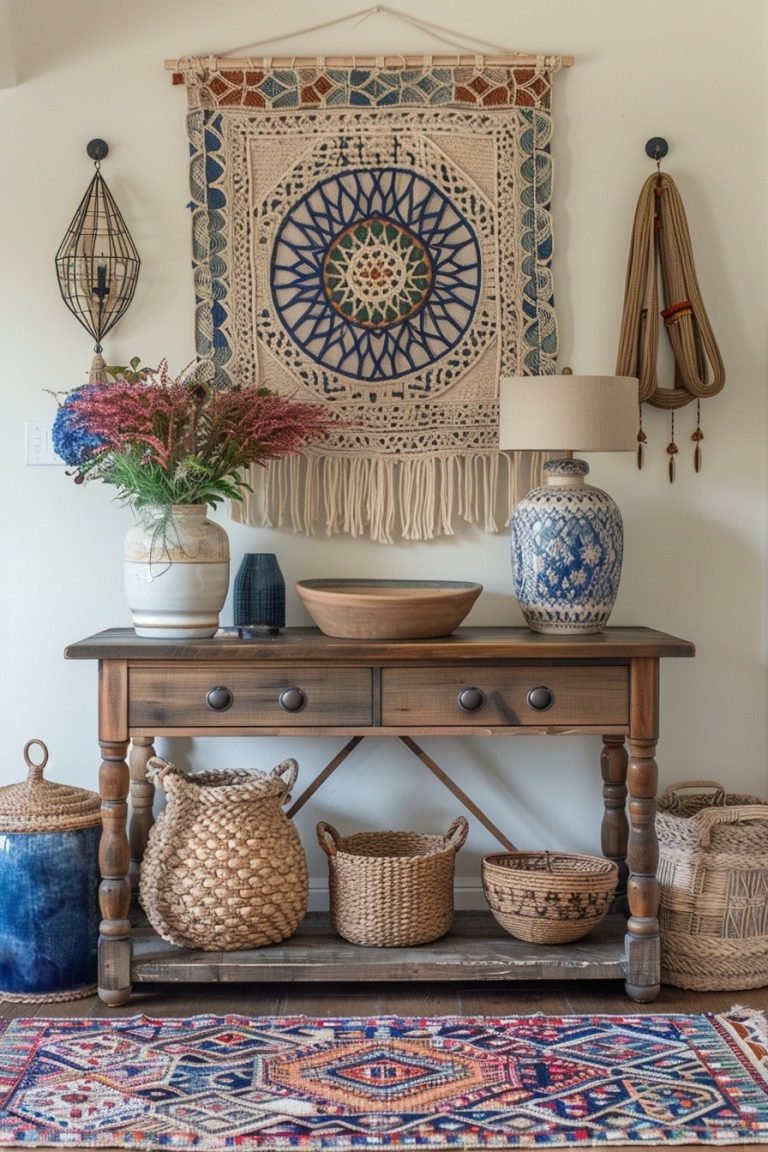 29 Boho Entryway Ideas To Make Your Home Uniquely Welcoming - Courtneys ...