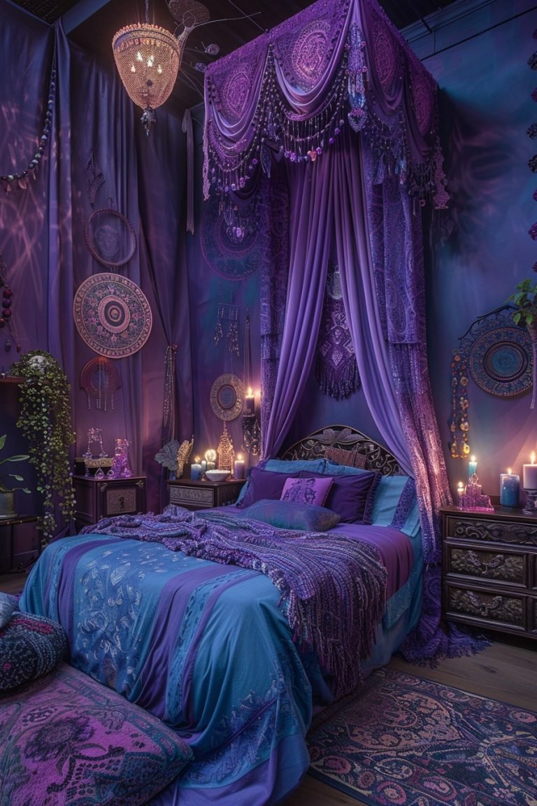 29 Purple Witchy Bedroom Ideas For A Magical Space - Courtneys World
