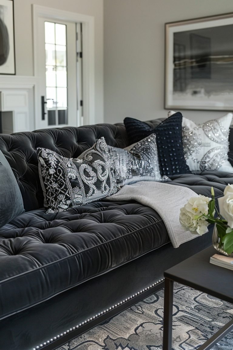 29 Dark Grey Couch Living Room Ideas For Sophisticated Style - Courtneys World