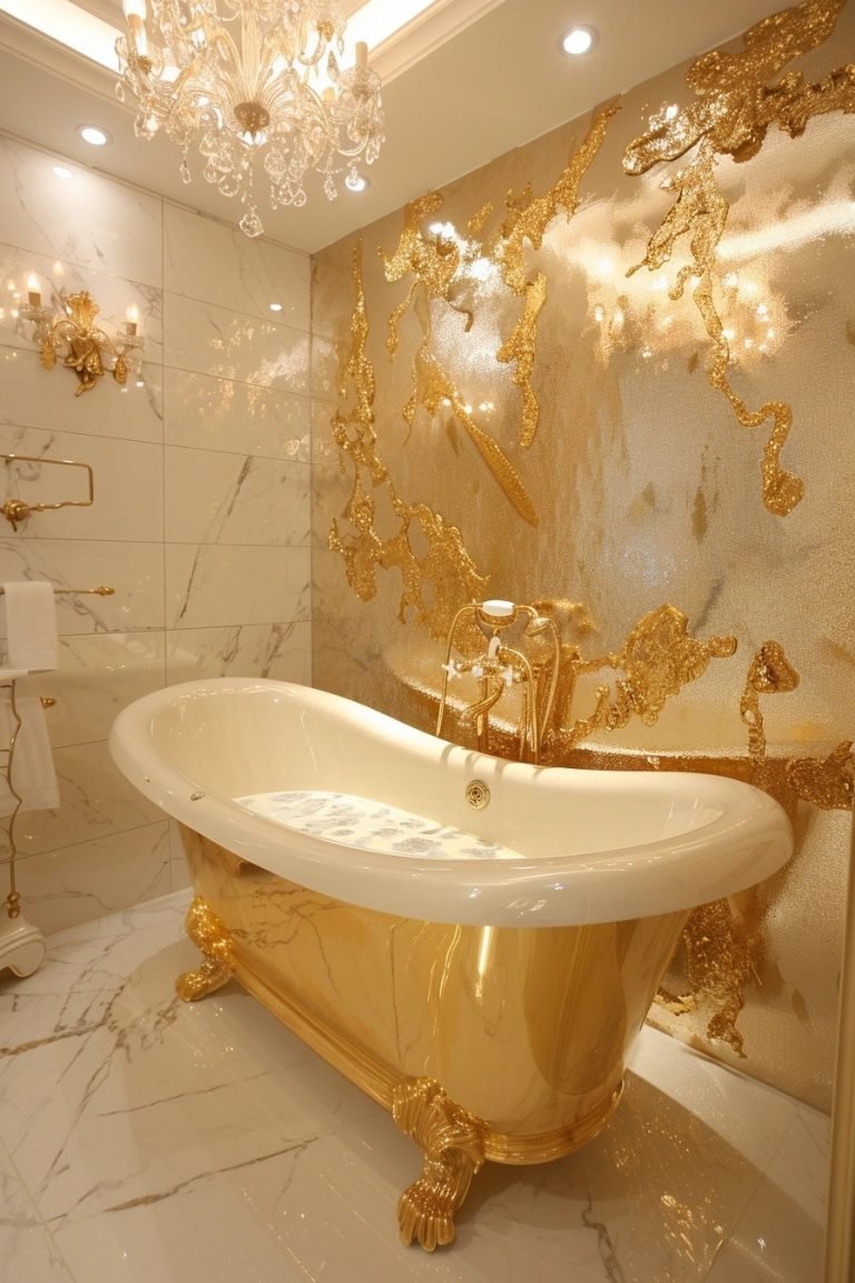 29 Luxurious Gold Bathroom Decor Ideas For A Glamorous Touch - Courtneys World