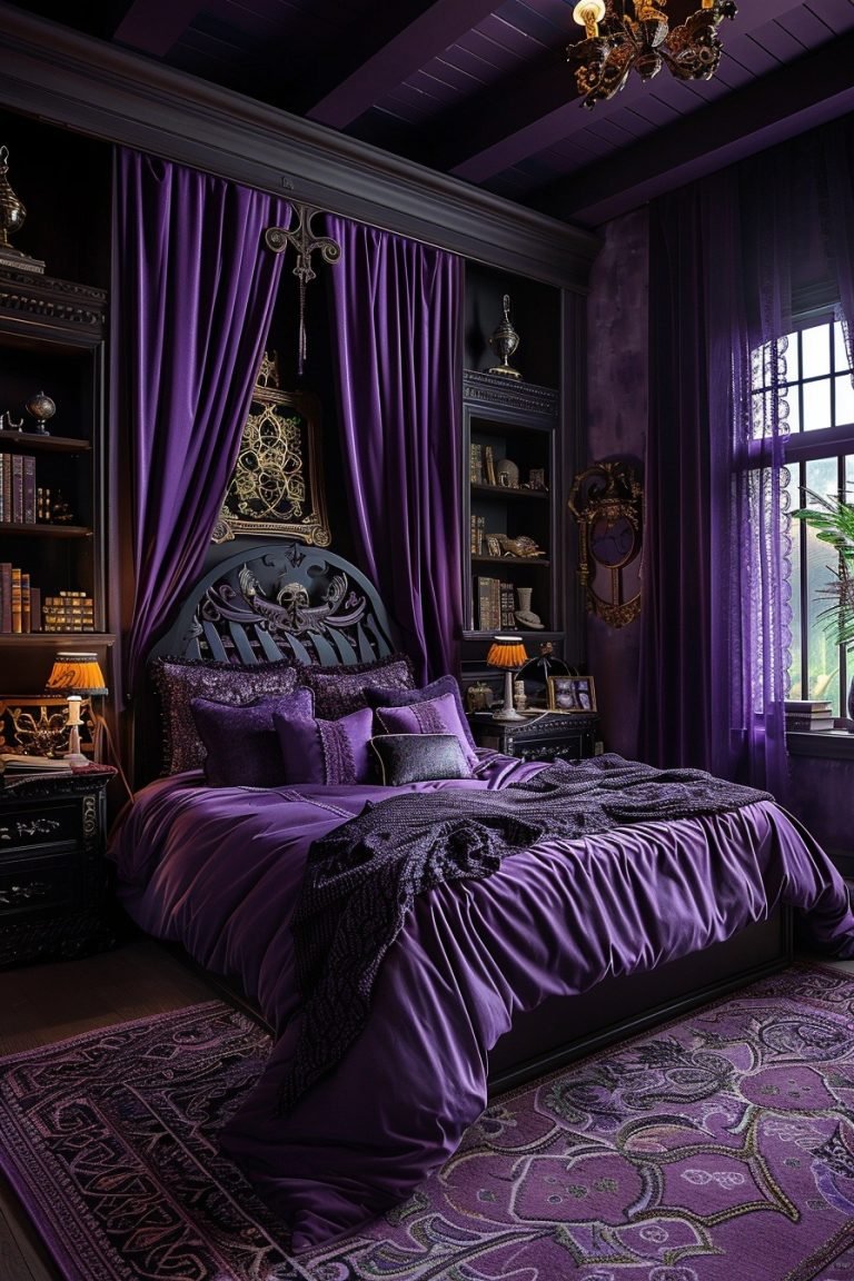 29 Purple Witchy Bedroom Ideas For A Magical Space - Courtneys World