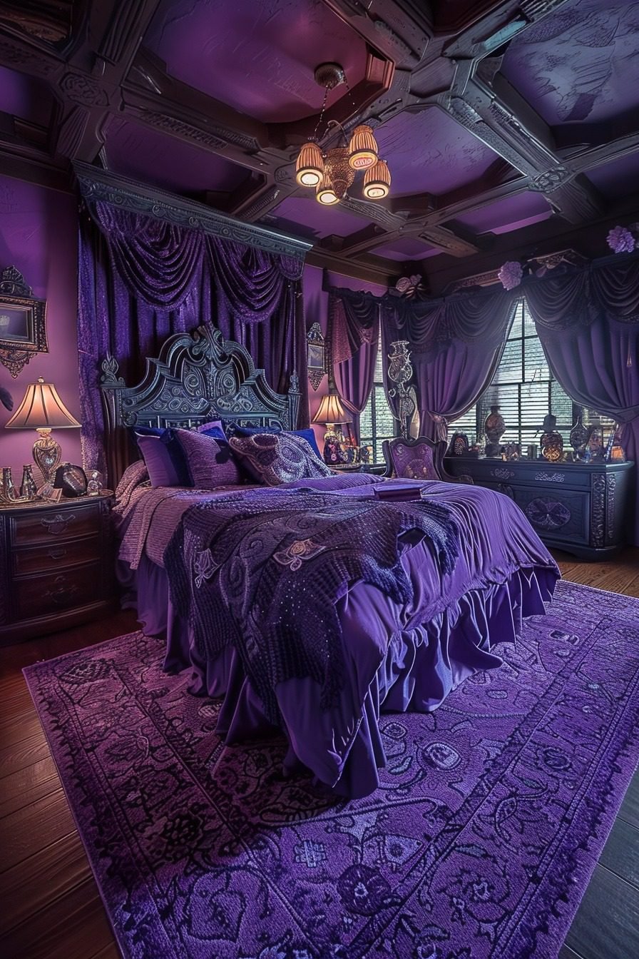 29 Purple Witchy Bedroom Ideas For A Magical Space - Courtneys World