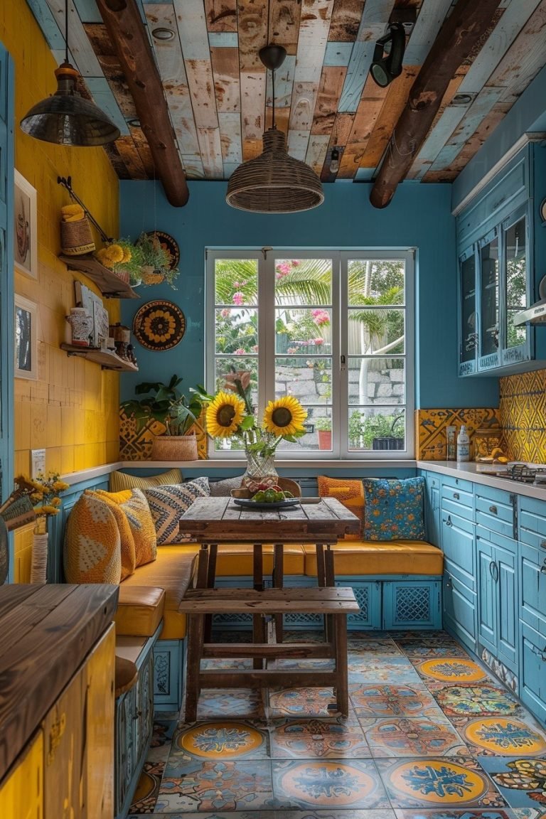 29 Vibrant Blue And Yellow Boho Decor Ideas For A Cheerful Home ...
