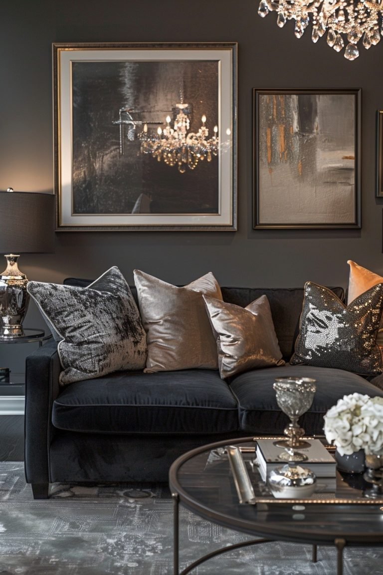 29 Dark Grey Couch Living Room Ideas For Sophisticated Style ...