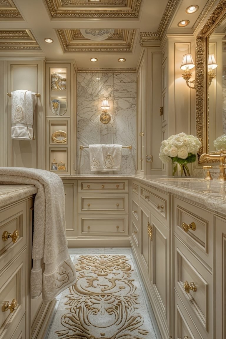 29 Luxurious Gold Bathroom Decor Ideas For A Glamorous Touch - Courtneys World