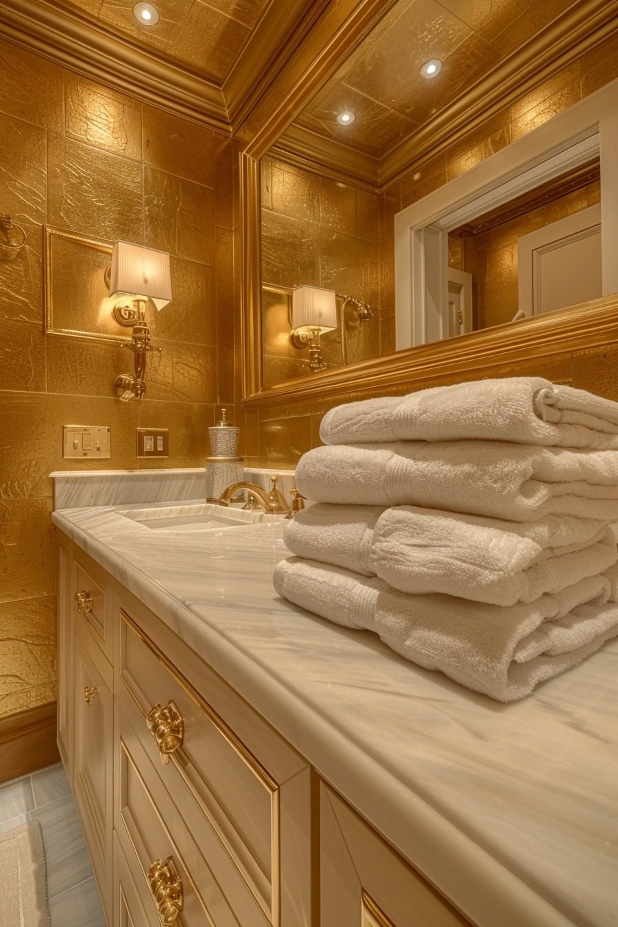 29 Luxurious Gold Bathroom Decor Ideas For A Glamorous Touch - Courtneys World