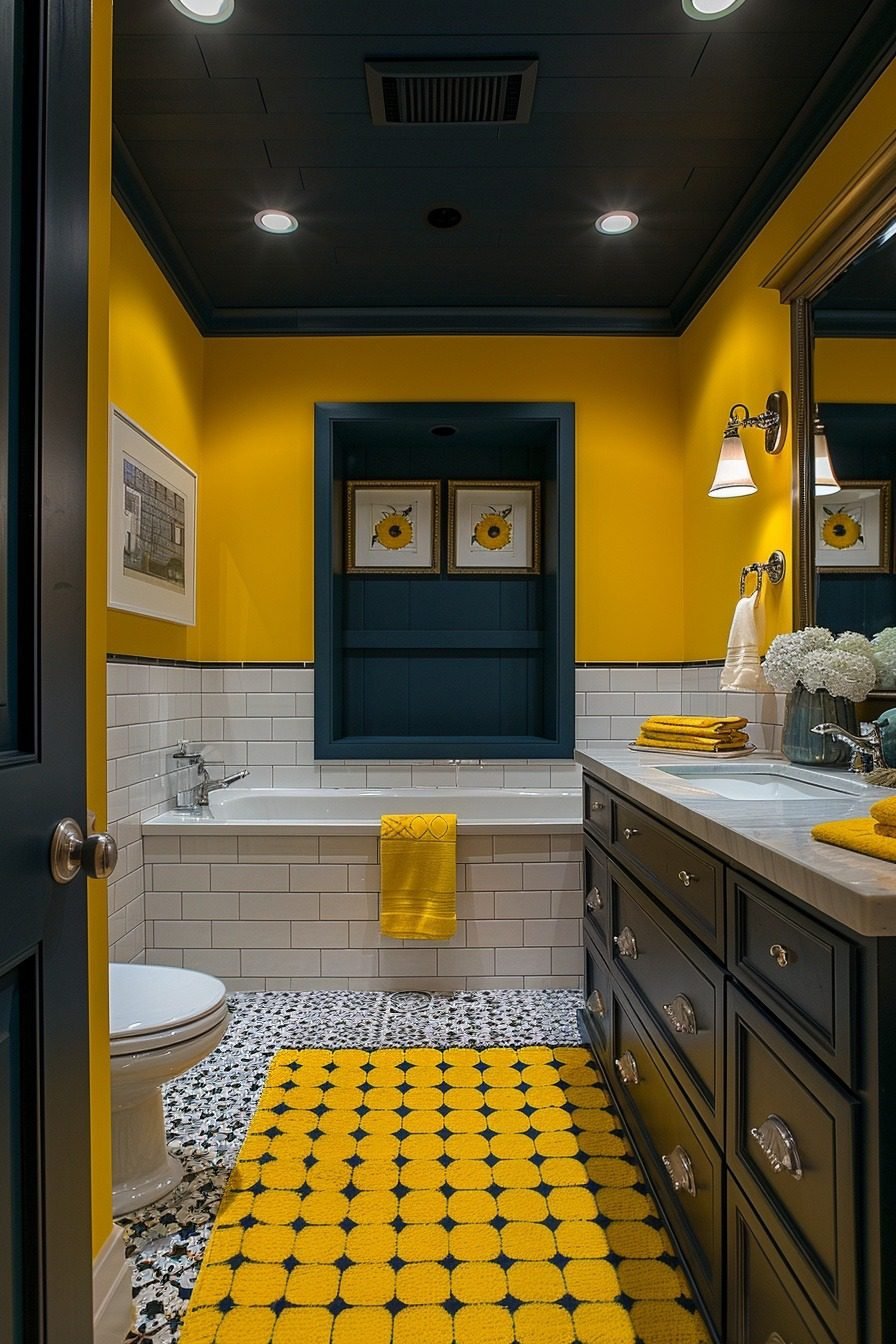 29 Sunny Yellow Bathroom Decor Ideas To Brighten Your Space - Courtneys ...