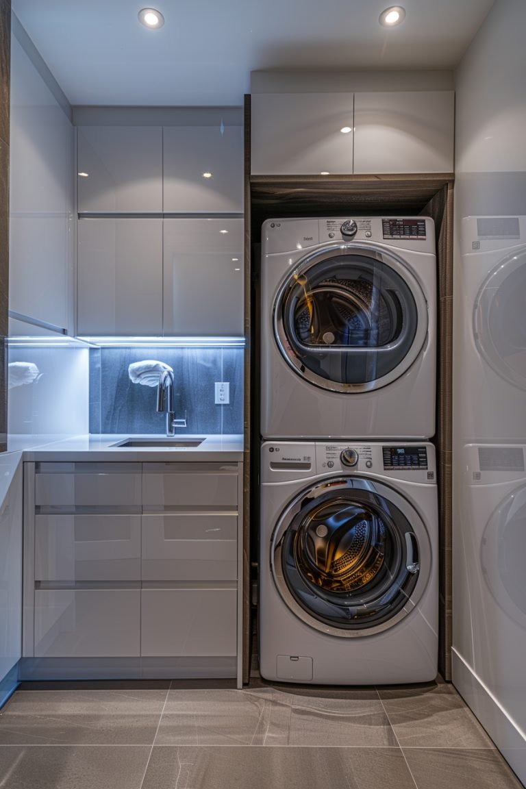 29 Stacked Laundry Room Ideas For Maximizing Your Space And Efficiency ...