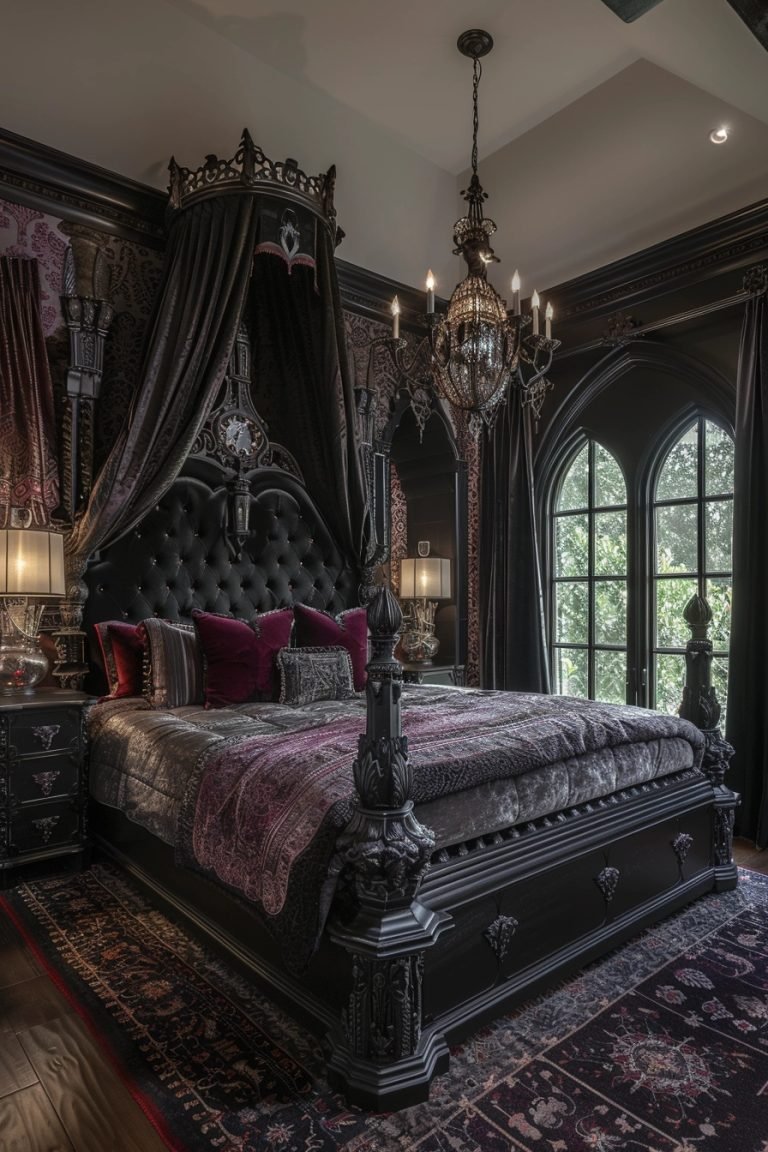 29 Gothic Bedroom Ideas To Create A Dramatic Atmosphere - Courtneys World