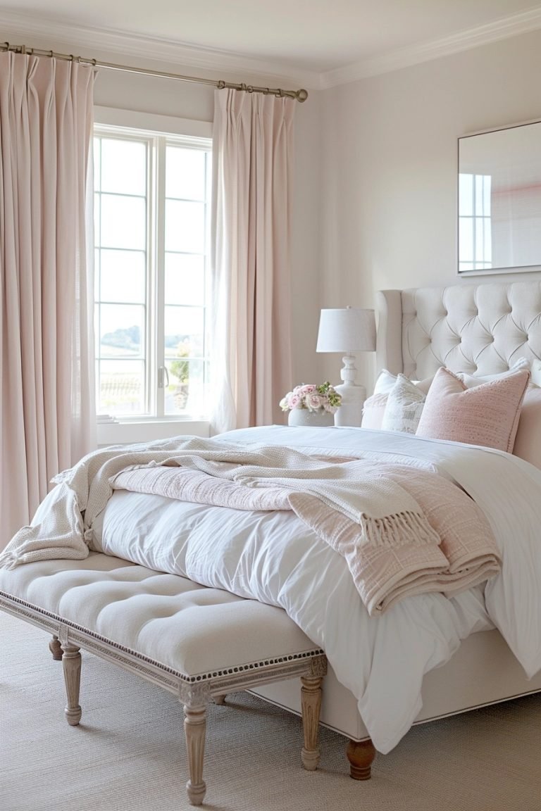 29 Curtains For Pink Bedroom Ideas To Add A Pop Of Color - Courtneys World
