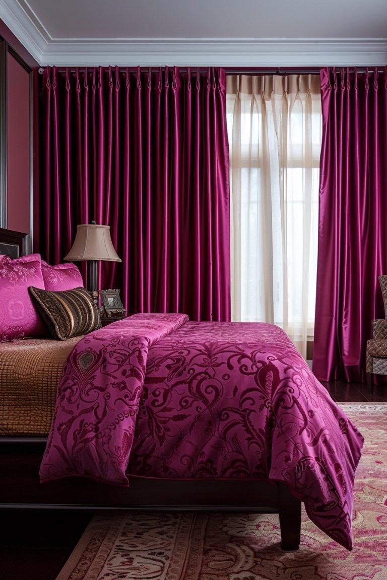 29 Curtains For Pink Bedroom Ideas To Add A Pop Of Color - Courtneys World