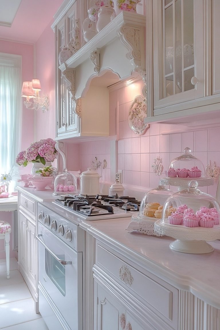 29 Pink Kitchen Ideas To Brighten Up Your Cooking Area - Courtneys World